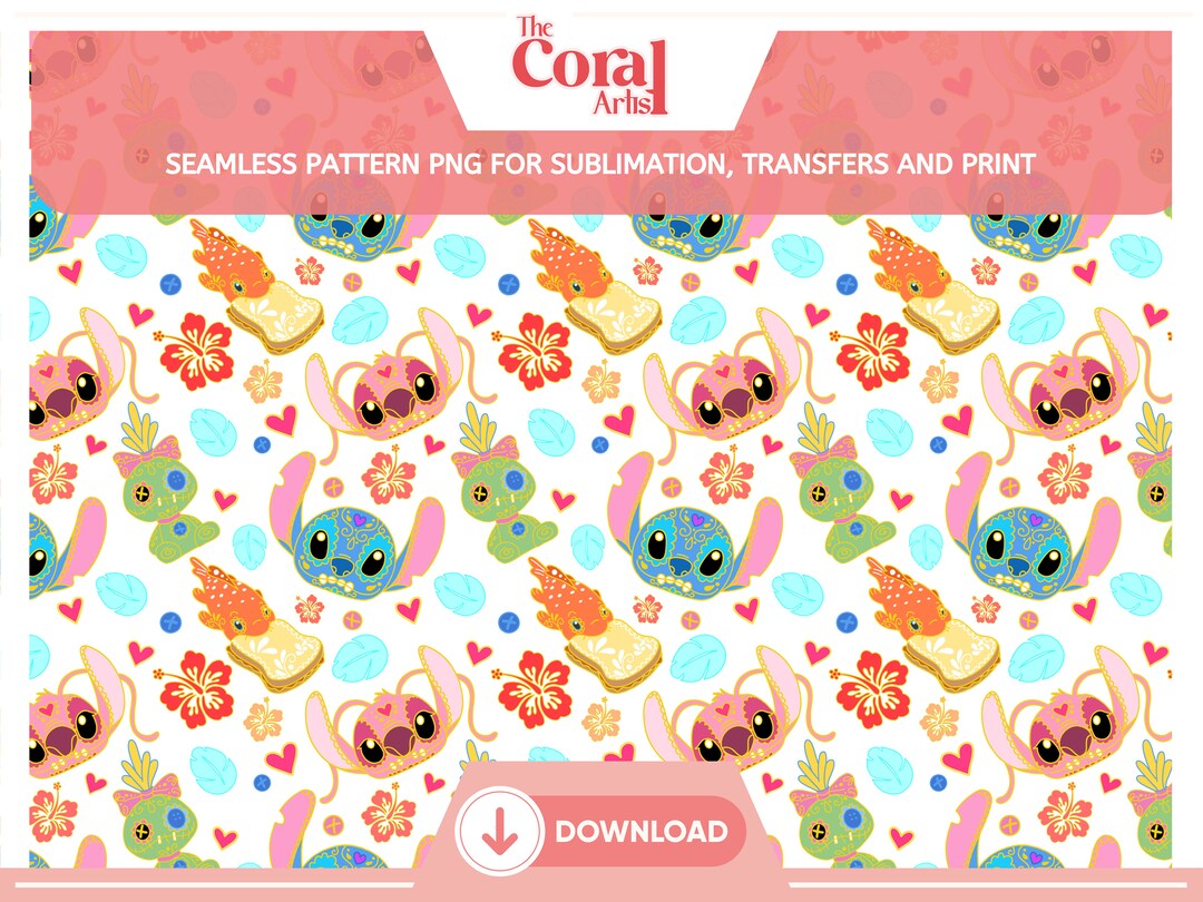 Cartoon Blue Alien Stitches Seamless Pattern PNG Day of the Dead ...