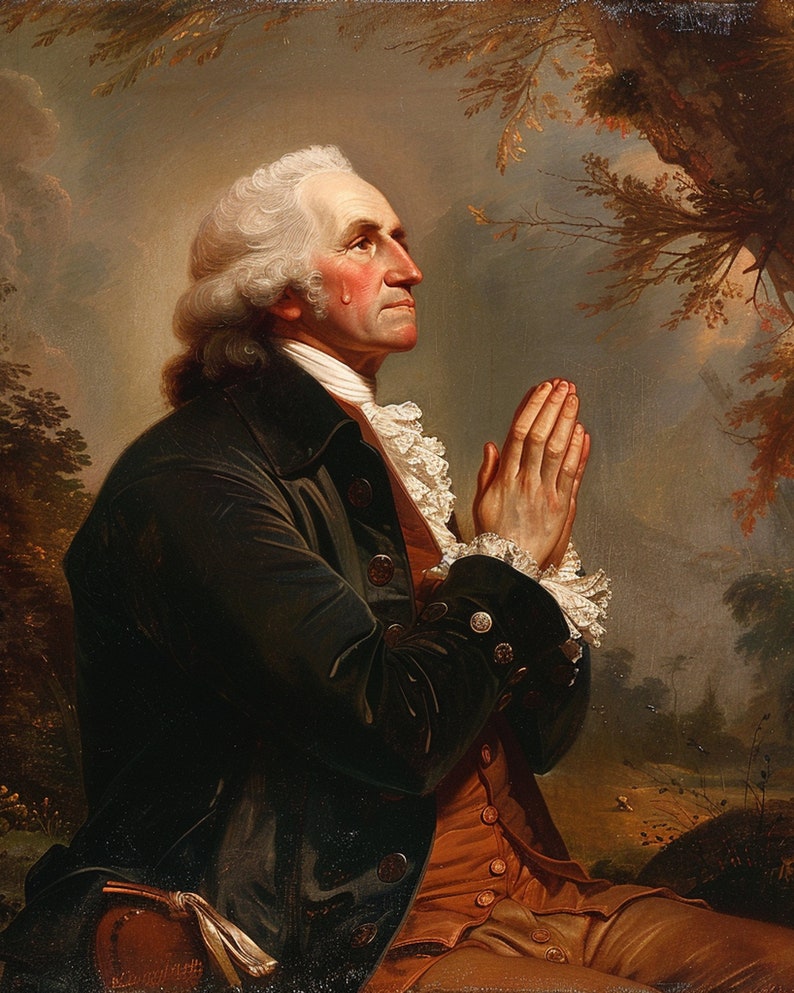 George Washington Praying for United States of America American ...