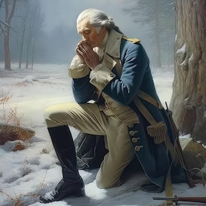 George Washington Praying at Valley Forge American Revolutionary War ...