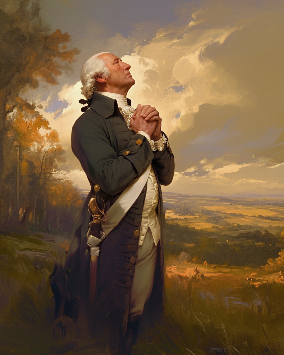 George Washington Praying for America American Revolutionary War 8x10 ...