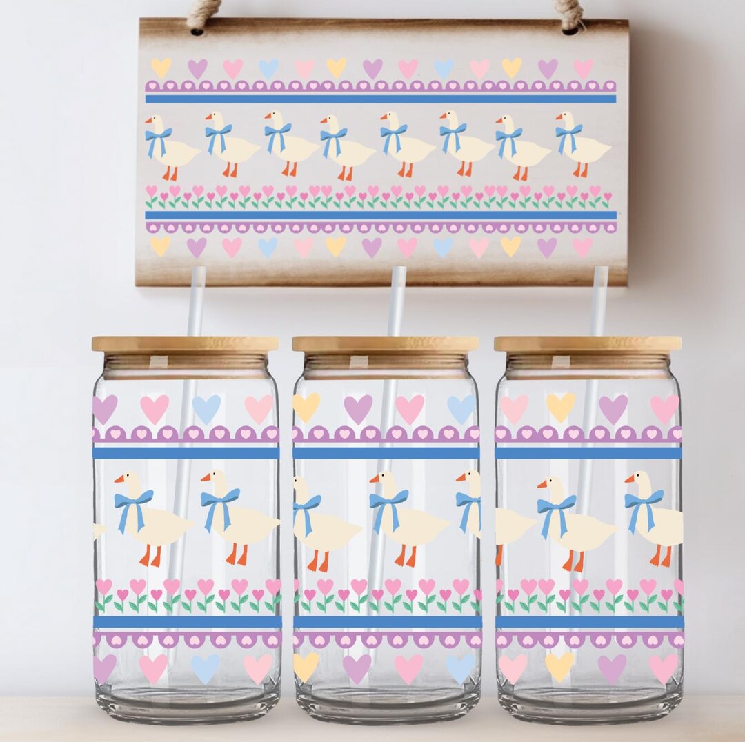 Lace Ducks Cup Wrap UV DTF Double Sided - Etsy