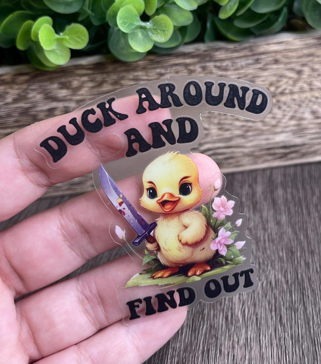 Duck Around & Find Out Vinyl Sticker - Etsy
