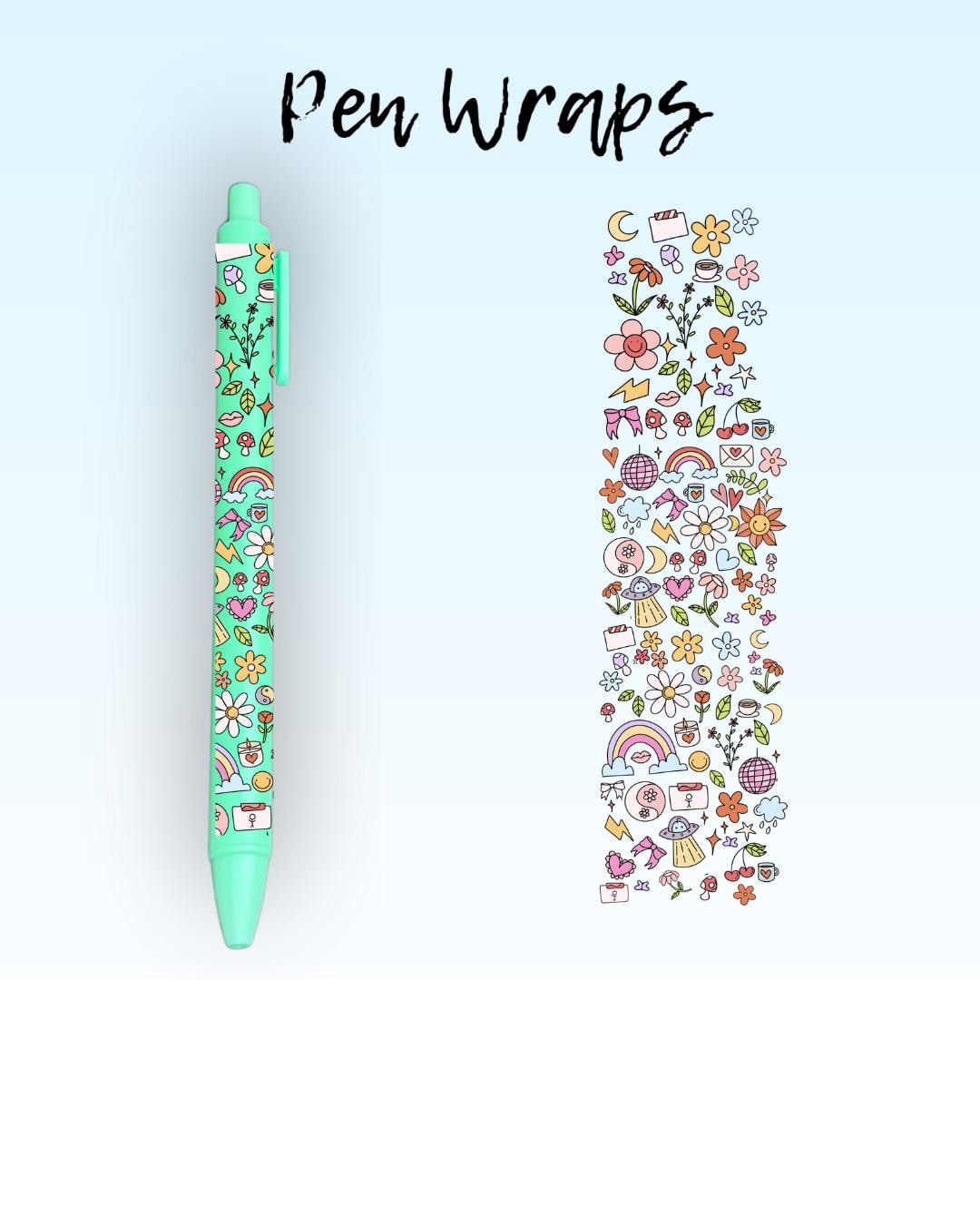 Alien Things Pen Wrap for Ballpoint Pen UV DTF - Etsy
