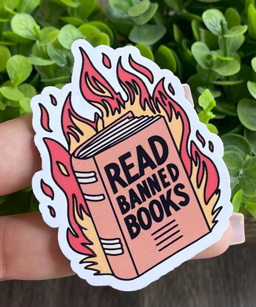 Read Banned Books Vinyl Sticker - Etsy