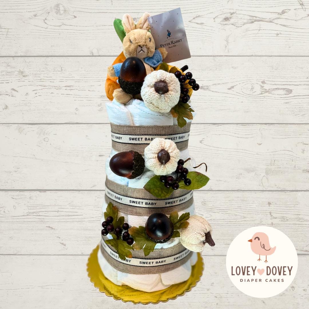 Peter Rabbit Pumpkin Diaper Cake - Etsy