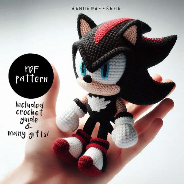 Shadow the Hedgehog Plush - Etsy