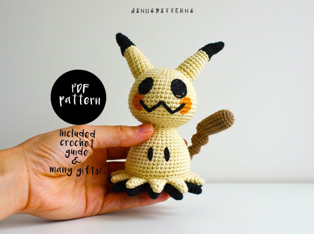 Crochet Pattern Pokemon Mimikyu Amigurumi Doll, Crochet Doll Pattern ...