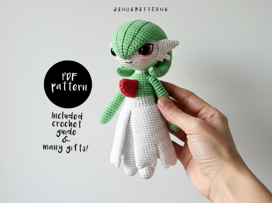 Crochet Pattern Gardevoir Amigurumi Doll, Crochet Doll Pattern, Crochet ...