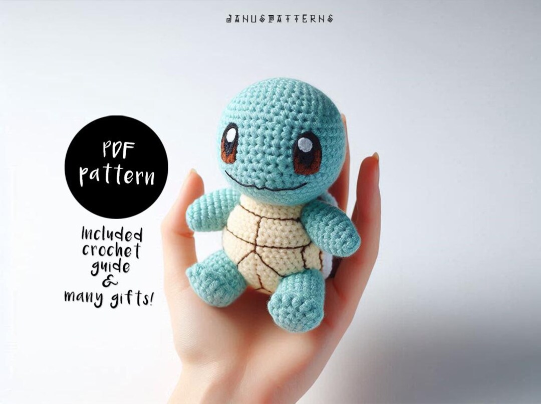 Crochet Pattern Squirtle Amigurumi Doll, Crochet Doll Pattern, Crochet ...
