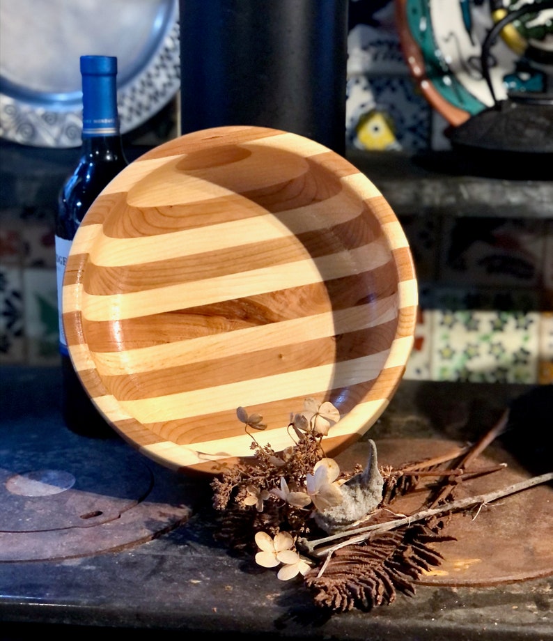 Large Mixed Wood Bowl - Etsy
