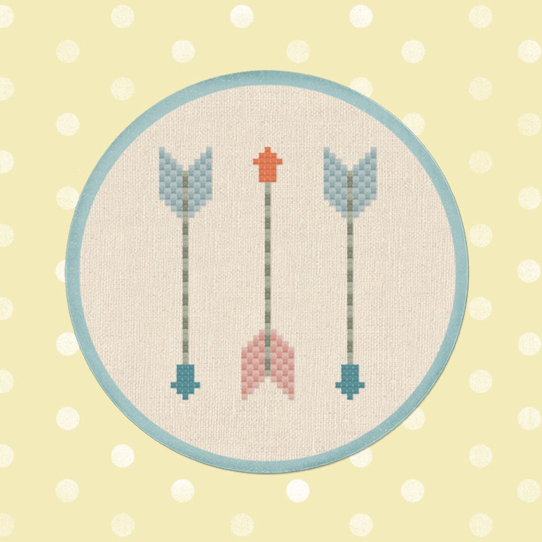 Arrows Cross Stitch Pattern. Hipster Arrow Cross Stitch, PDF Modern ...