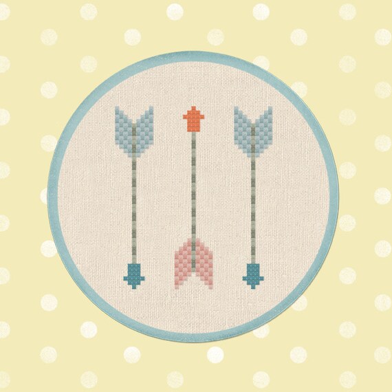 Arrows Cross Stitch Pattern. Hipster Arrow Cross Stitch PDF - Etsy