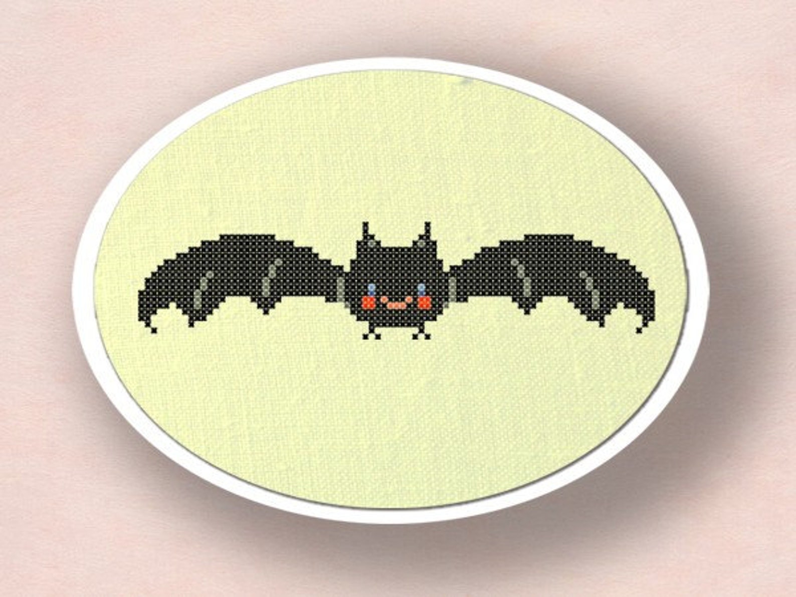 Happy Bat Cross Stitch Pattern. Halloween Cross Stitch Modern - Etsy