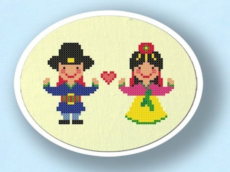 Hanbok Couple Cross Stitch Pattern. Korean Traditional Costume | Etsy