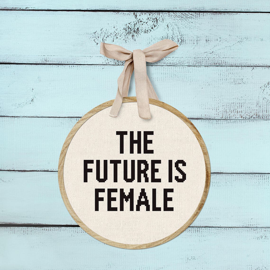 The Future is Female Cross Stitch Pattern. Text Modern Simple - Etsy