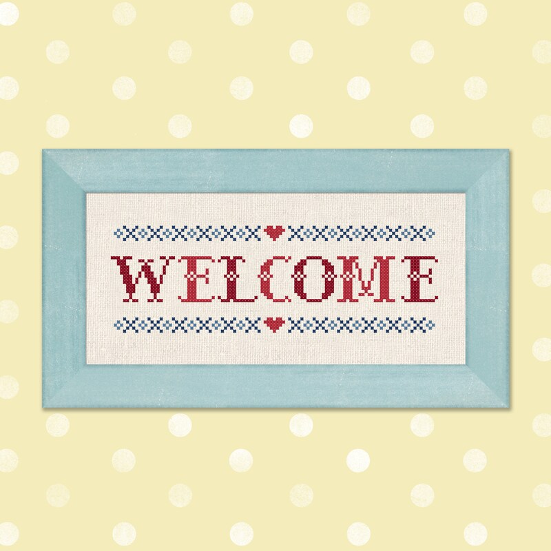 Welcome Cross Stitch Pattern - Etsy