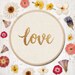 Love Cursive Cross Stitch Pattern Love Modern Simple Cute - Etsy