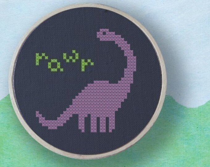 Cute Dino. Dinosaur Cross Stitch Pattern - Etsy