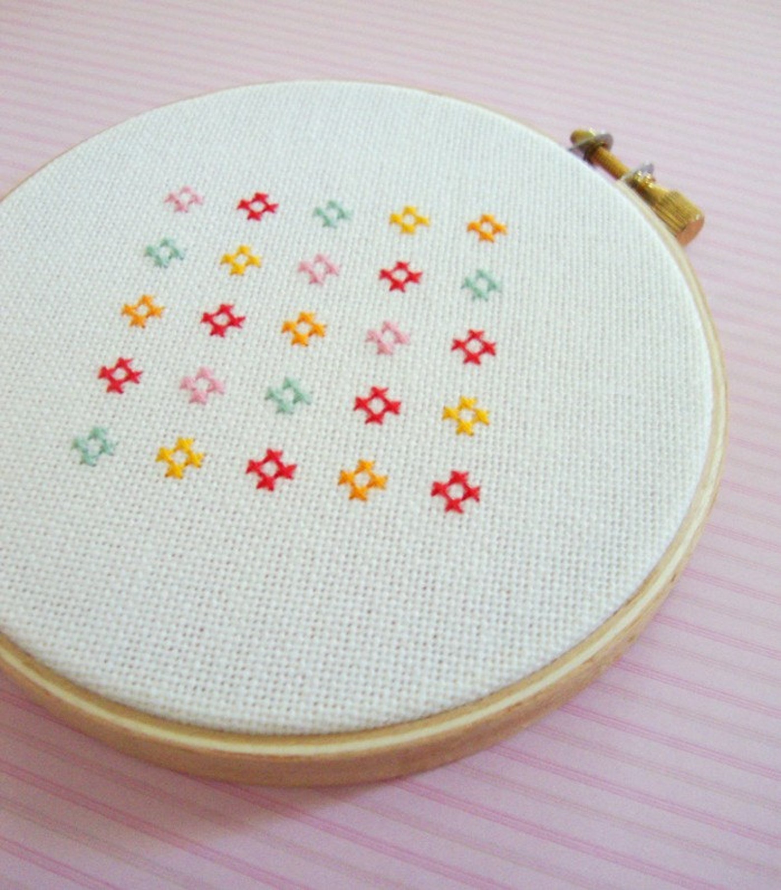 Cute and Colorful Flowers Cross Stitch Pattern. Modern Simple - Etsy ...