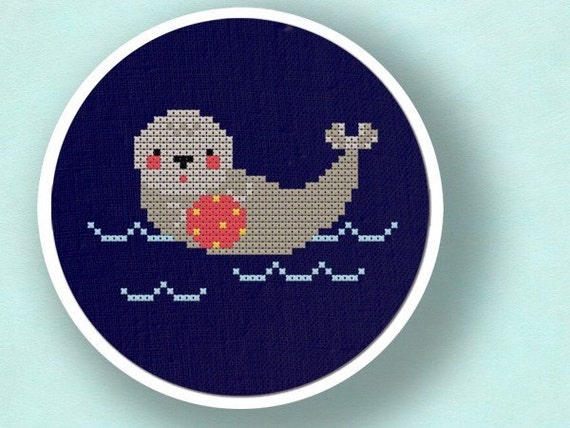 Seal Cross Stitch Pattern