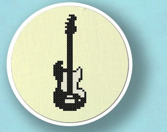 Guitar Cross Stitch Pattern - Etsy