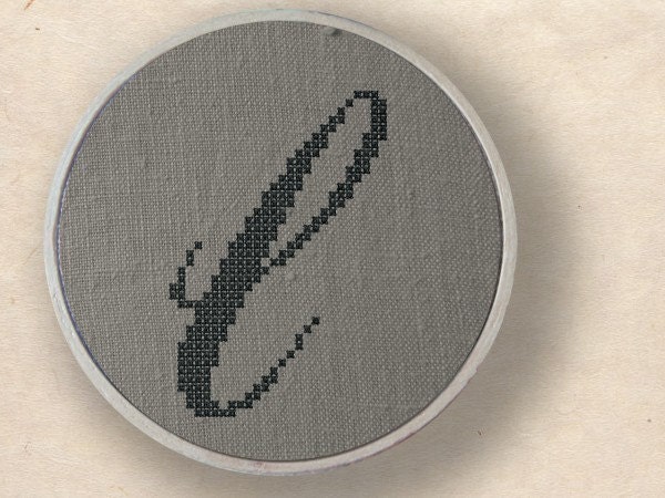 Lowercase 'l' Cross Stitch PDF Pattern | Etsy