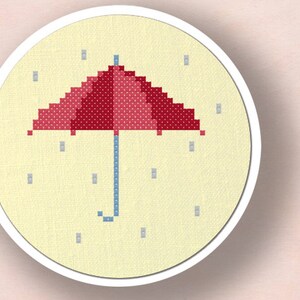 Rainy Days. Umbrella Cross Stitch PDF Pattern - Etsy