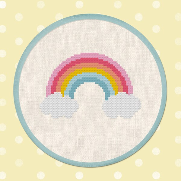 Rainbow Cross Stitch Pattern - Etsy