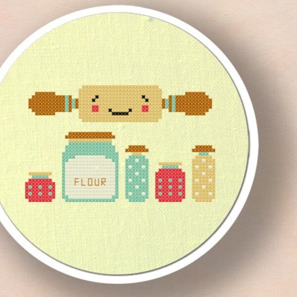 Stitch Cross Rolling Pin Pattern - Etsy