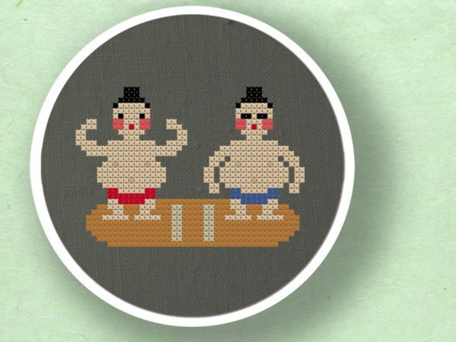 Sumo Wrestlers. Cross Stitch PDF Pattern - Etsy