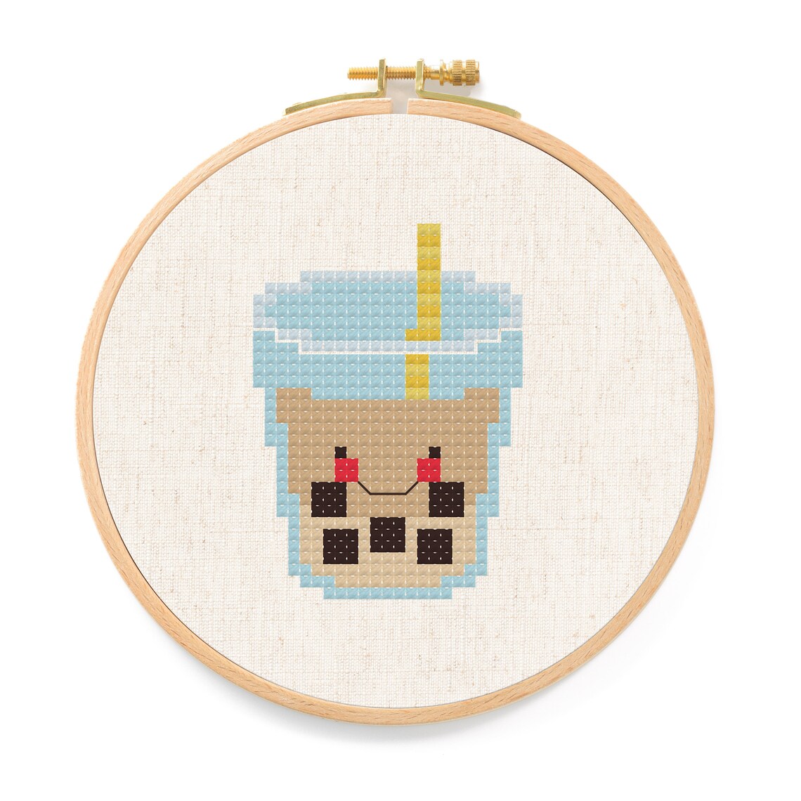 Milk Tea Boba Cross Stitch Pattern Boba Bubble Tea Modern | Etsy