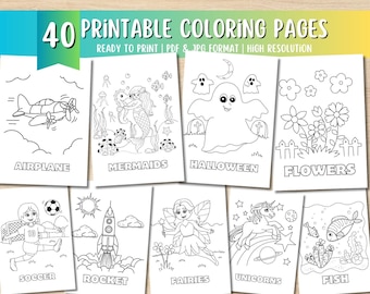 70 Printable Coloring Pages for Kids, Toddlers, Preschoolers, Coloring ...