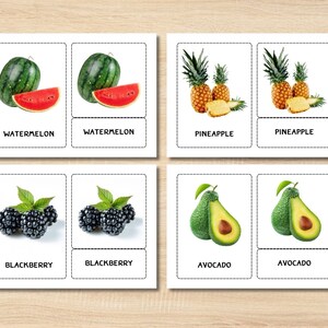 Flashcards for Kids, Fruits (real Pictures), Fruits Cards, Montessori ...