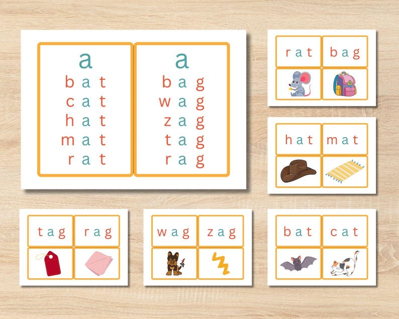 Learn to Read CVC Words | CVC Words Matching Activity | Match Pictures ...