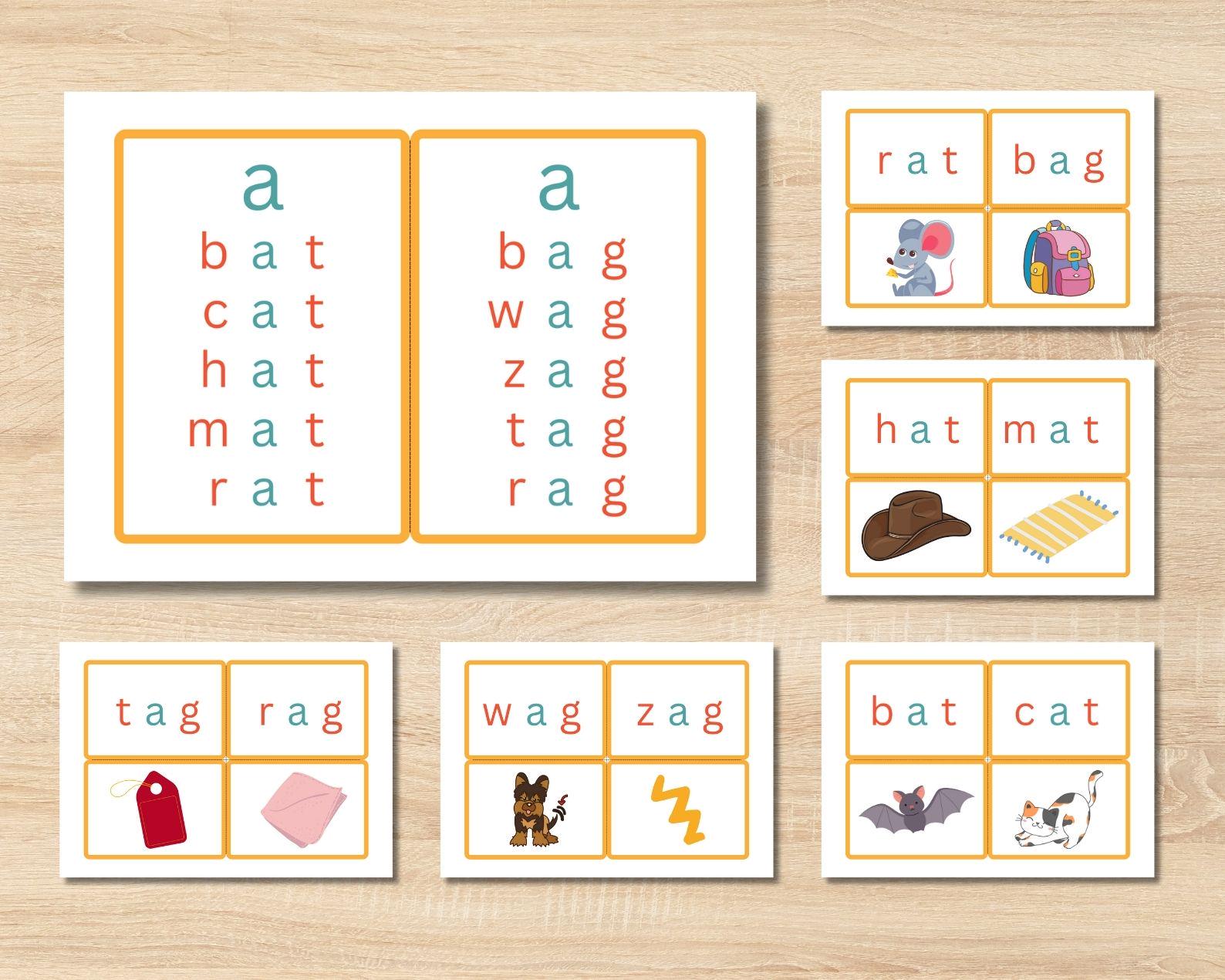 Learn to Read CVC Words CVC Words Matching Activity Match Pictures With ...