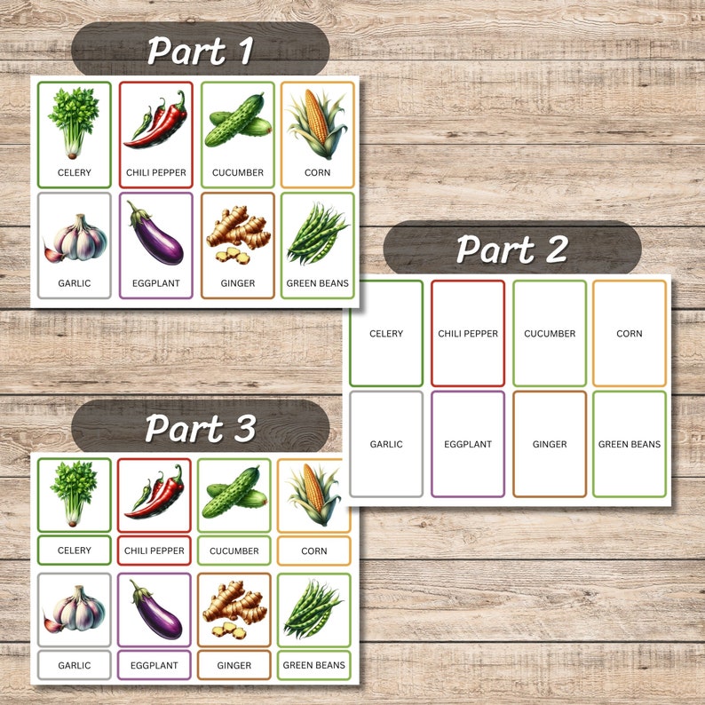 Vegetable Flashcards, Vegetable Cards Printable, Learning Vegetable ...