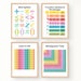 Set of 8 Educational Math Posters, Toddlers Posters, Math Posters ...