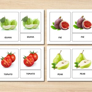 Flashcards for Kids, Fruits (real Pictures), Fruits Cards, Montessori ...
