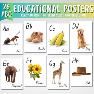 Alphabet Poster for Classroom Wall, Large Format for Classroom Use ...