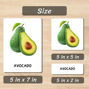Flashcards for Kids, Fruits (real Pictures), Fruits Cards, Montessori ...