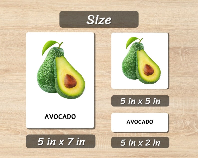 Flashcards for Kids, Fruits (real Pictures), Fruits Cards, Montessori ...