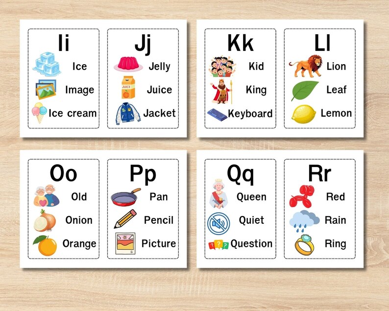 ABC Flashcards, Flashcards for Kids, Educational Printable Cards, Learn ...
