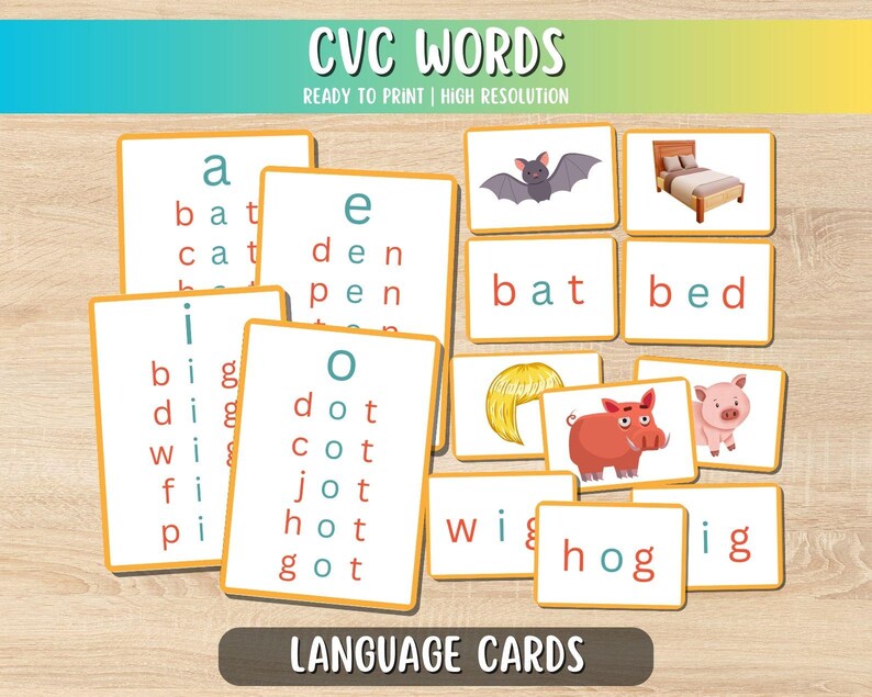 Learn to Read CVC Words | CVC Words Matching Activity | Match Pictures ...