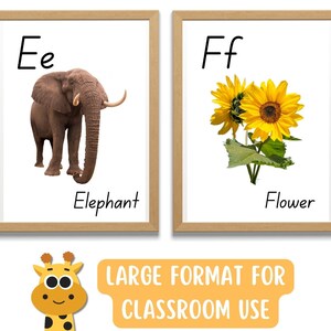 Alphabet Poster for Classroom Wall, Large Format for Classroom Use ...