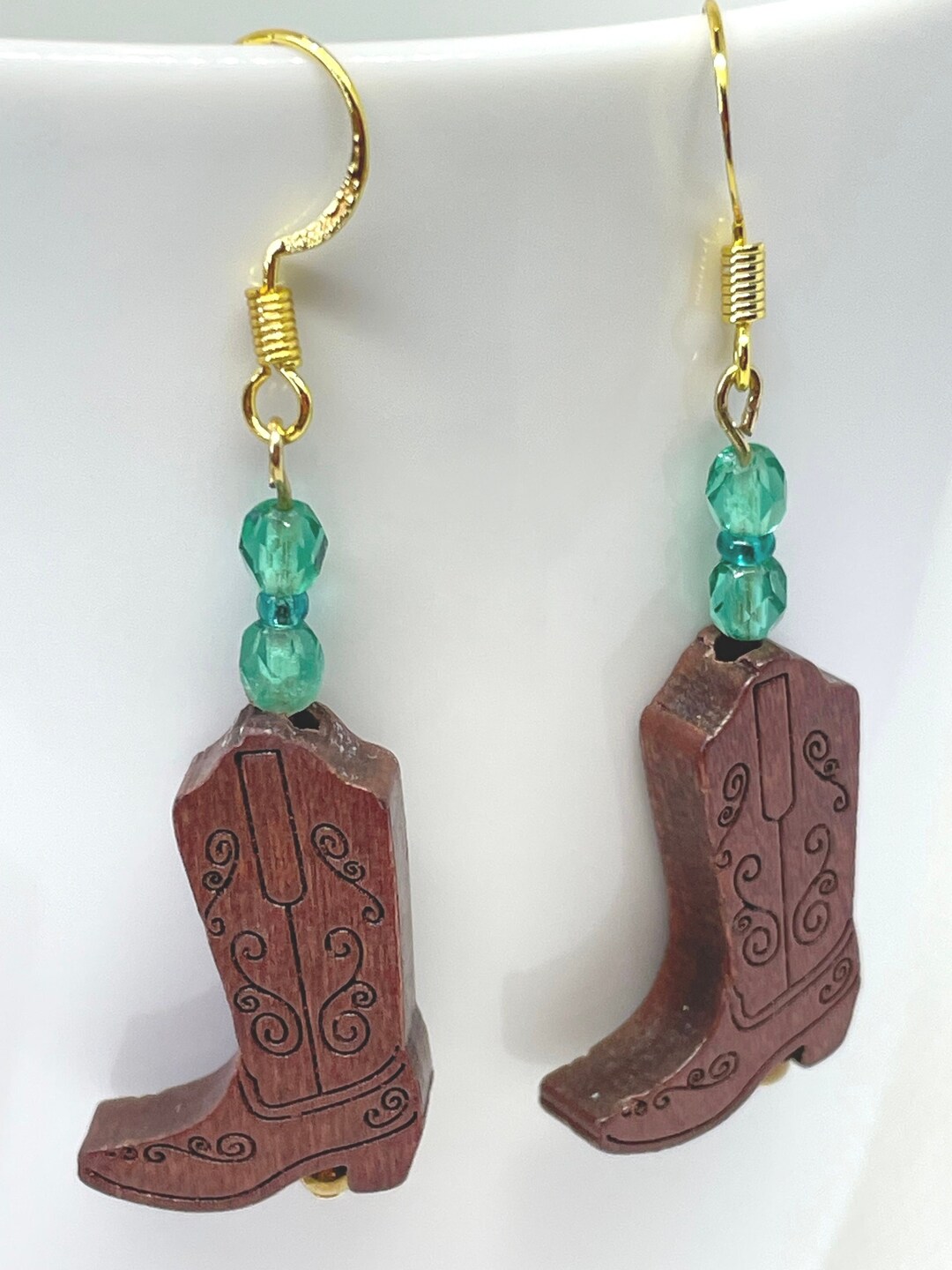 Cowboy Boots With Teal Beads - Etsy