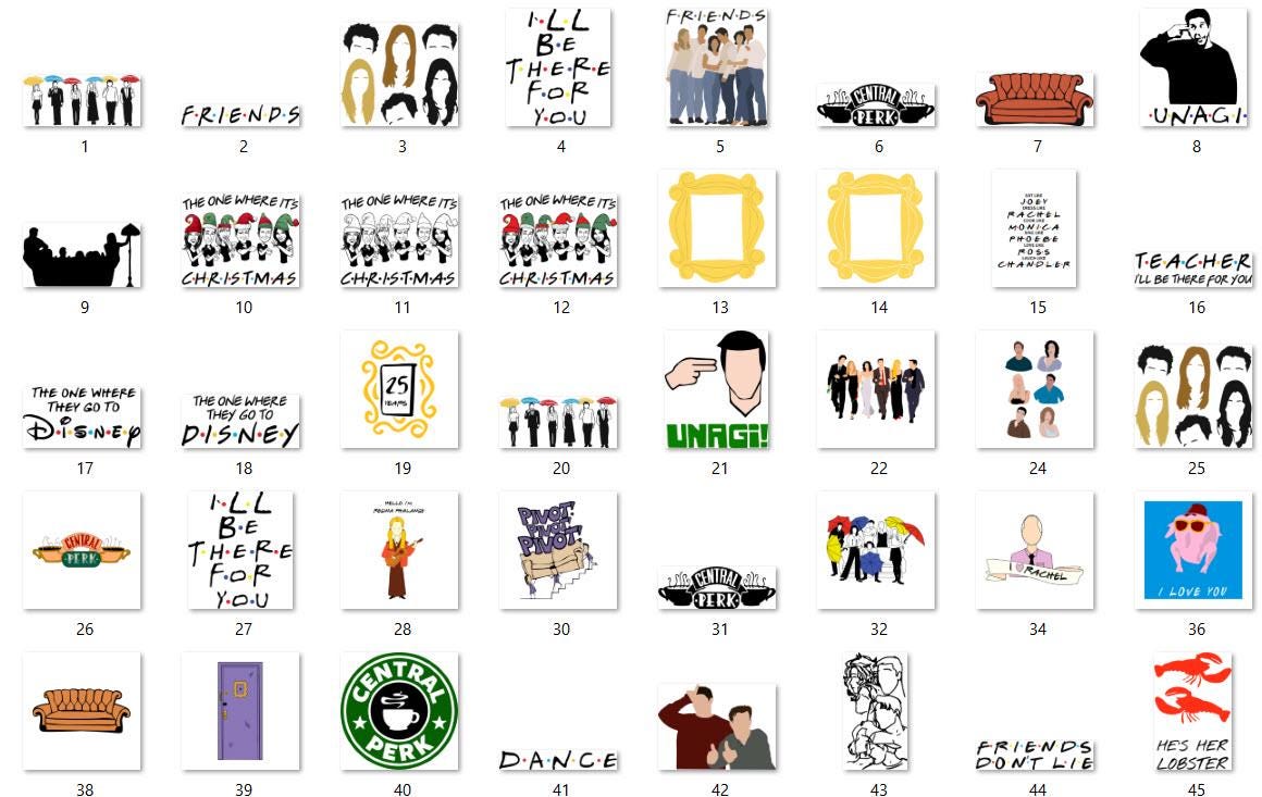 Friends TV Show Art for Cricut and Other Designs - Etsy