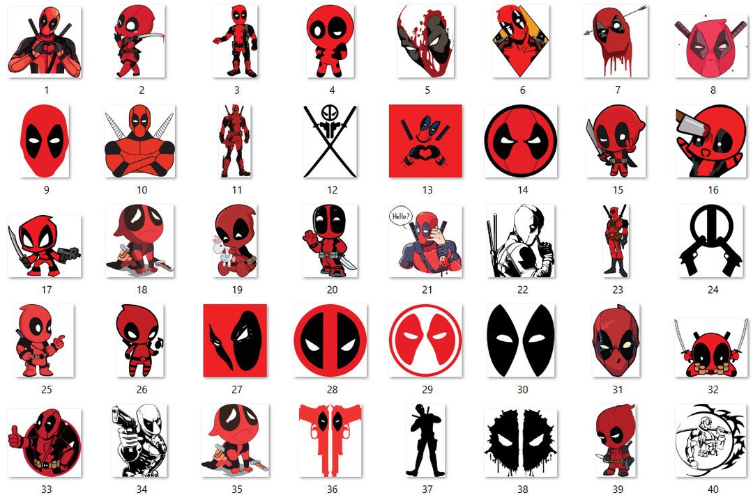 Deadpool Art for Cricut and Other Designs - Etsy