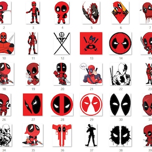 Deadpool Art for Cricut and Other Designs - Etsy