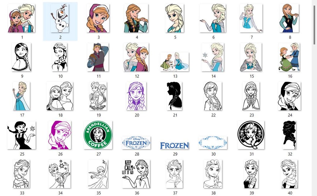 Frozen Art for Cricut and Other Designs - Etsy