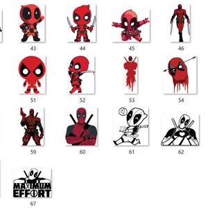 Deadpool Art for Cricut and Other Designs - Etsy